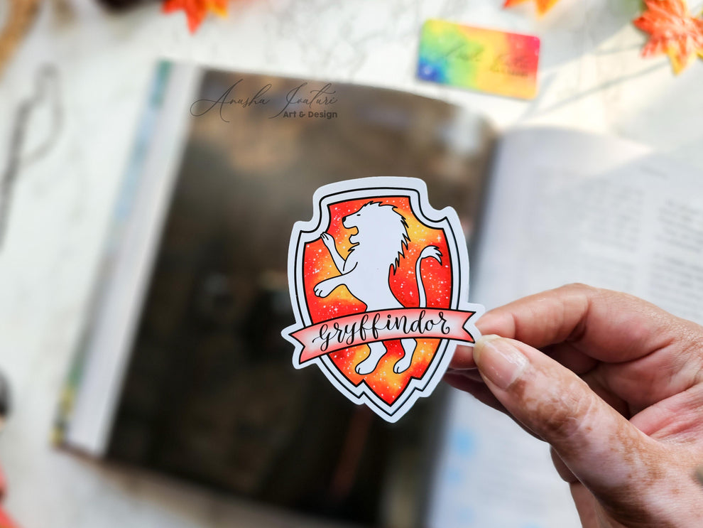 Harry Potter Holographic Gryffindor House Sticker | Hogwarts wizardry ...